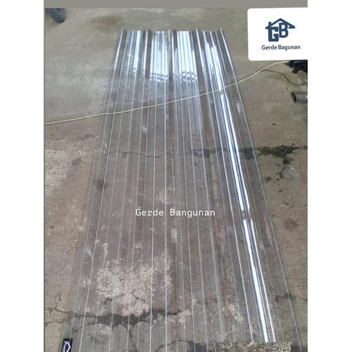 Jual Atap Fiber Spandek Bening Transparan Tebal 1mm Lebar 105 cm / Sky ...