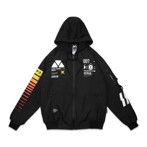 Promo Jaket Pria Bomber Hoodie Sunmori Logo Full Sablon Bahan Parasut ...