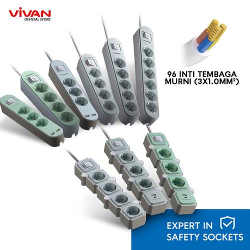 Promo VIVAN VPS-H PRO Series Saklar Adaptor Stop Kontak Kabel Listrik ...