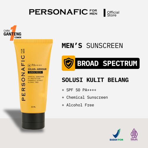 Jual PERSONAFIC Solar+ Armour Sunscreen Pria SPF 50 PA++++ | Khusus ...