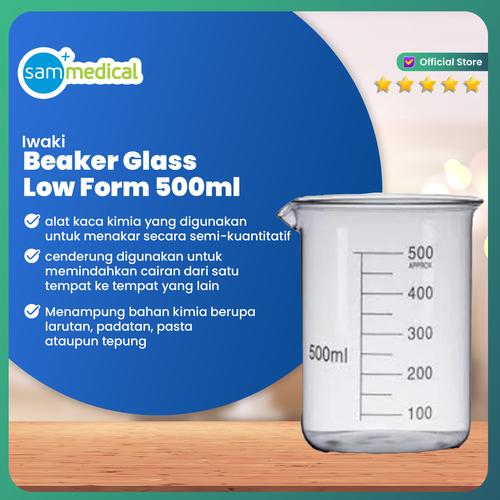 Jual Iwaki Pyrex Beaker Glass Low Form/ Gelas Kimia / Gelas Takar 500ml ...