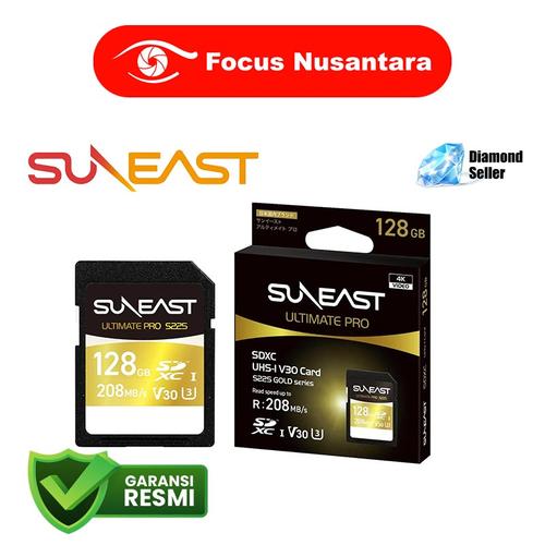 Promo Suneast 128GB SDXC Ultimate PRO Gold Series Memory Card UHS-I V30 4K 208Mbps GARANSI RESMI ...