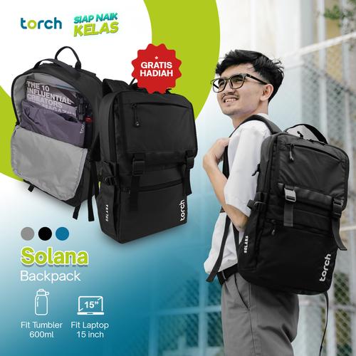 Promo Torch (Back to School) Tas Ransel Kuliah Kerja Sekolah Pria Wanita Backpack Solana - Biru ...