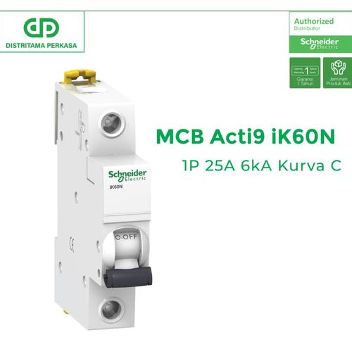 Jual Schneider MCB Acti9 iK60N 1P 25A 6kA Kurva C - A9K27125 - Kota Tangerang - DP Electric ...