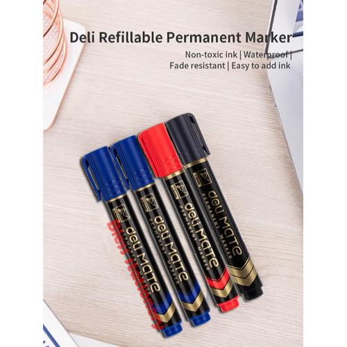 Jual Deli Spidol Permanen bisa isi ulang 1.5mm tip Refillable permanent ...