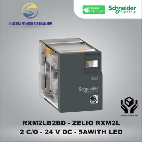 Jual RXM2LB2BD Schneider Miniature plug-in relay - Zelio RXM2L - 2 C/O - 24 V DC - 5 A - with ...