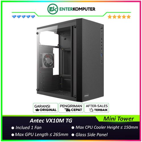Jual Antec VX10M TG - Mini Tower M-ATX Case - Tempered Glass Side Panel - Jakarta Pusat - Enter ...