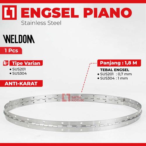 Jual WELDOM Engsel Piano Hinge Stainless SUS201/304 - SUS304 - Kota ...
