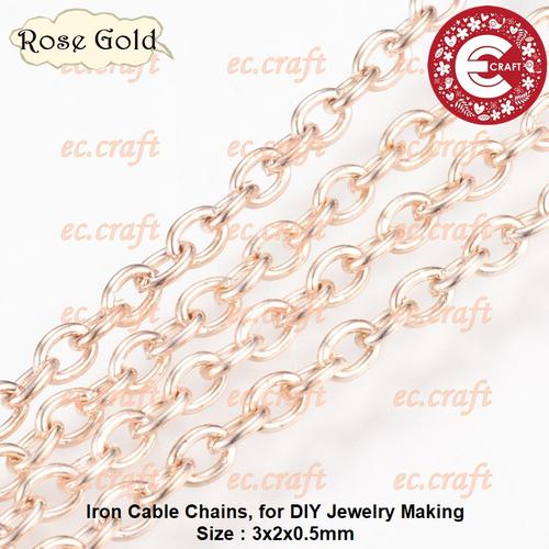 Jual 3 METER IRON CHAIN RANTAI NURI KECIL 3MM BAHAN CRAFT AKSESORIS ...