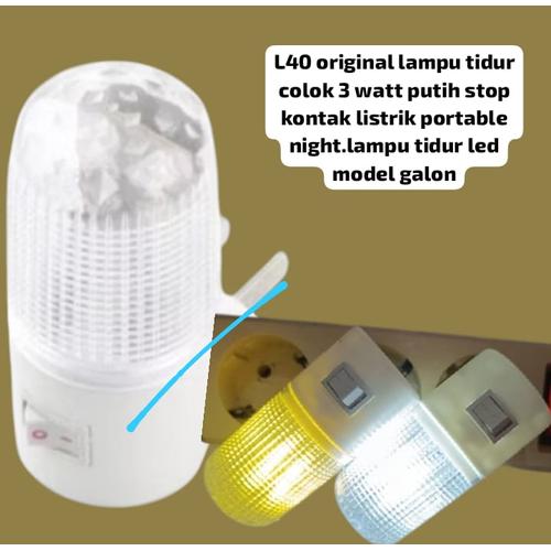 Jual L40 LAMPU TIDUR COLOK 3W LED 4 TITIK LAMPU COLOK LED MODEL GALON 3 ...