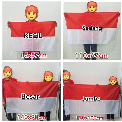 Promo Bendera Merah Putih Termurah Berbagai Ukuran - Bendera Kain RI ...