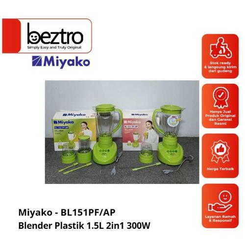 Promo Miyako Blender Plastic BL-151-PF/AP 1.5 Liter 2 in 1 – Blender ...