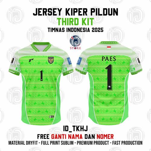 Jual Custom Jersey Kiper Timnas Pildun Third Kit 2025, Full Printing ...