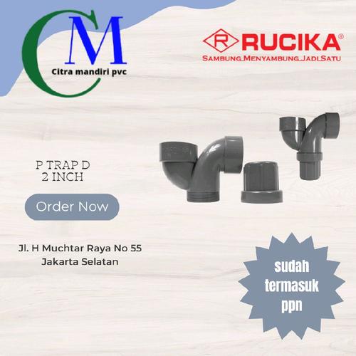 Jual P Trap D 2 Inch PVC P-Trap D 2" PVC Rucika - Jakarta Selatan ...