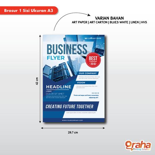 Jual Cetak Brosur A3 1 Sisi – Leaflet Lembaran Full Color Custom - HVS 80 - Kota Tangerang ...