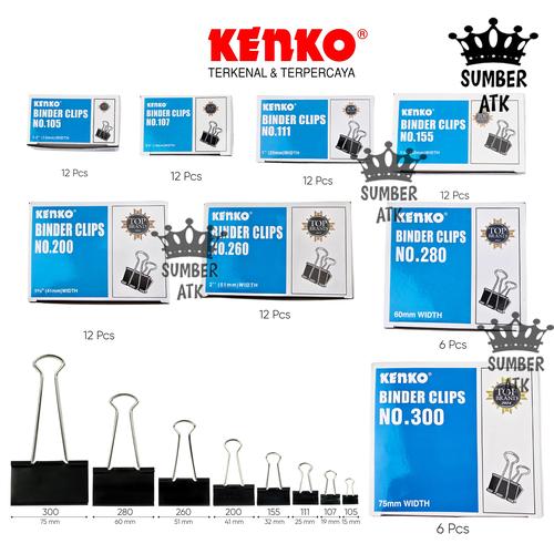 Promo KENKO BINDER CLIP / PENJEPIT KERTAS / KLIP BINDER No.105 No.107 ...