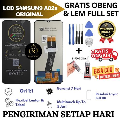 Promo Lcd Touchscreen Sam A02S Original OG SUPER GRATIS LEM DAN OBENG ...