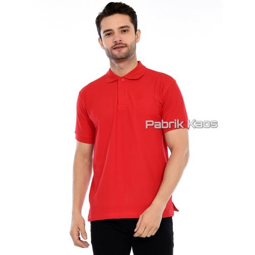 Jual Kaos Polo Seragam Merah / Kaos Kerah / Poloshirt / Polo Shirt ...