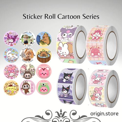 Jual COD Sticker Roll 500 Pcs 2,5cm Sanrio Labubu Cartoon Label ...