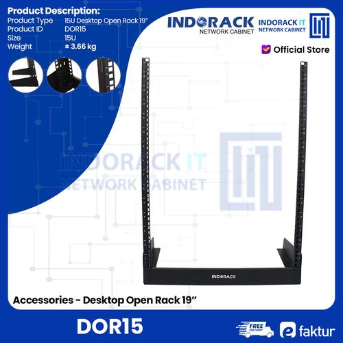 Jual Rak Desktop INDORACK Open Rack 8U Rak Audio Receiver Patch Panel ...