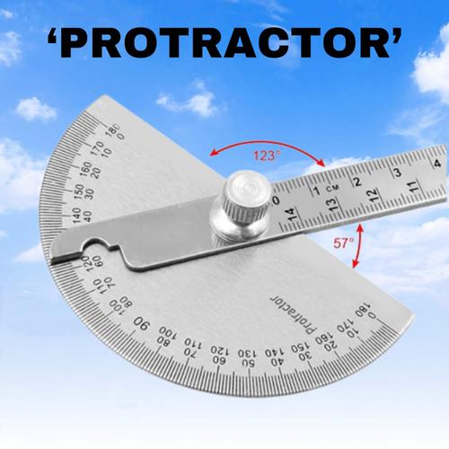 Promo Penggaris Busur Derajat stainless steel Protractor 180 degree ...