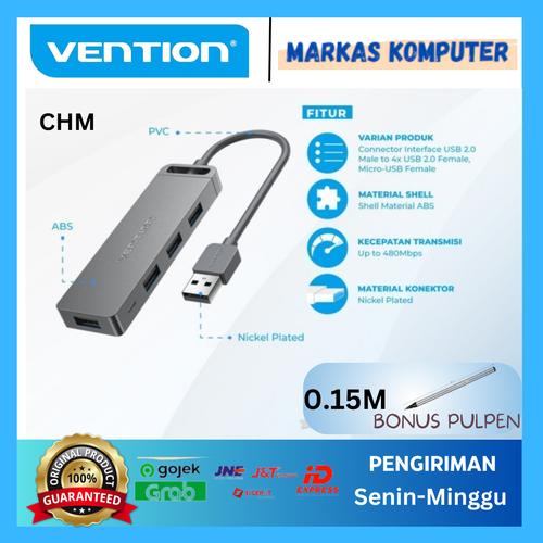 Promo Vention High Speed USB 2.0 Hub for Windows Mac Linux - CHM Gray-0.15M - Jakarta Barat ...