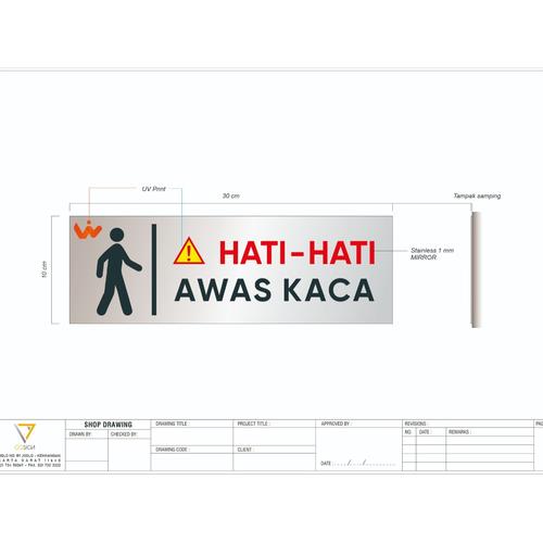 Jual Signage Meeting Room + Toilet Sign + Hati Hati Awas kaca - Jakarta ...