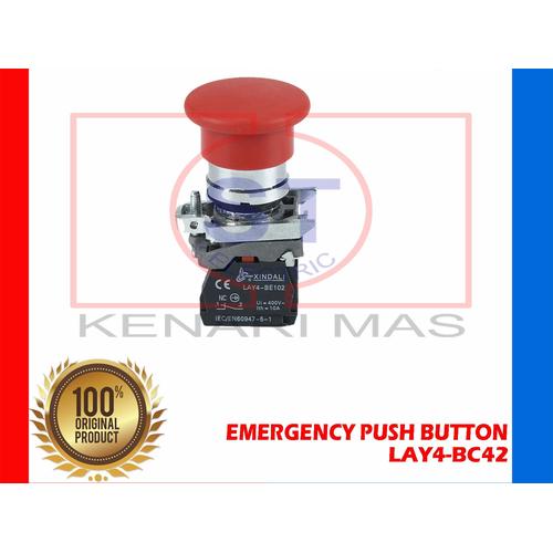 Jual FORT Emergency Push Button LAY4-BC42 1NC 22mm Merah Kepala Jamur ...