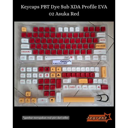 Jual Keycaps PBT Dye Sub XDA Profile EVA 02 Asuka Red - Keycaps - XDA ...