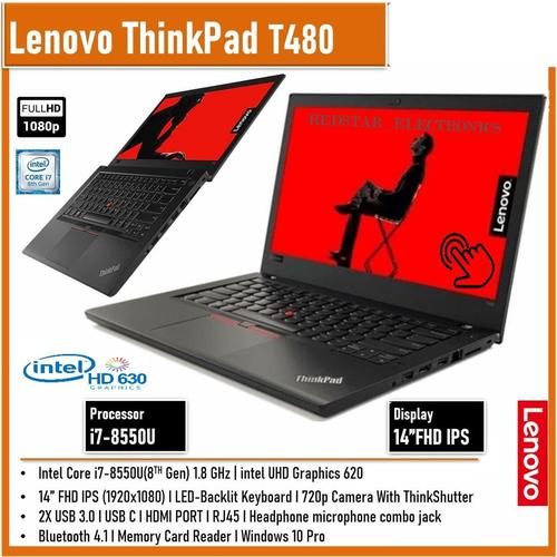 Jual Laptop Lenovo Thinkpad T480 i7 Gen 8 Touchscreen Ram 32GB SSD ...