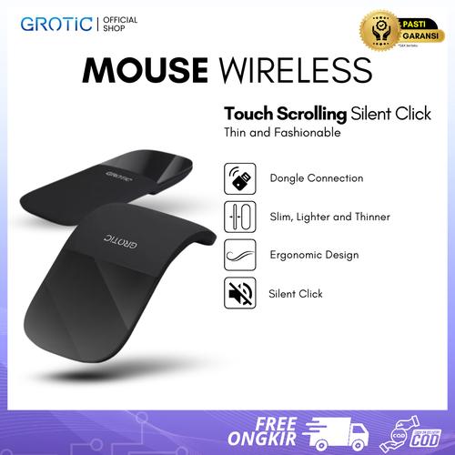 Promo GROTIC Mouse Wireless Touch Scrolling Silent Click with Dongle ...