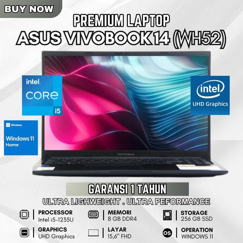Promo LAPTOP MULTITASKING ASUS VIVOBOOK GO 15 INTEL i5-1235U RAM 8GB ...