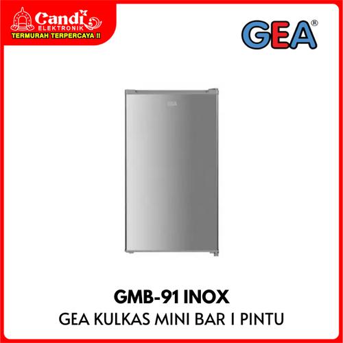 Promo GEA Kulkas Mini 1 Pintu 89 Liter GMB91 INOX Kulkas Mini Portable ...