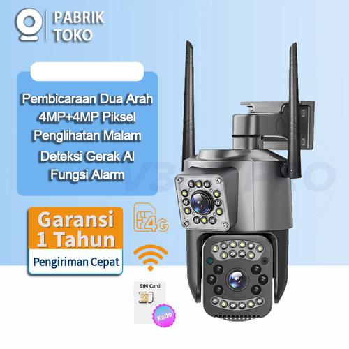 Promo V380 Pro CCTV 4G&WiFi 4K 8MP Lensa Ganda Luar Ruangan IP66 Tahan ...