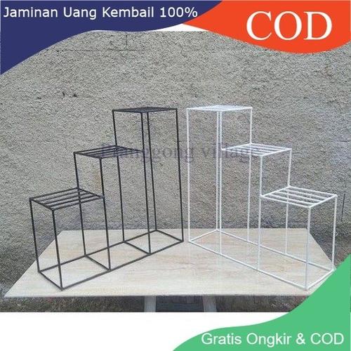 Promo POT BUNGA BESI / standing pot RAM TINGKAT 3 BERDIRI / STANDING ...