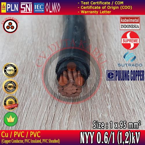 Jual Kabel NYY 1x95 mm2 MERK SUPREME CABLE / KABELMETAL (KMI) / SUTRADO ...