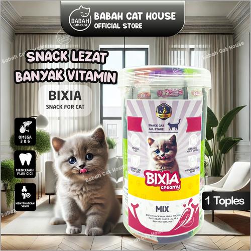Jual 1 TOPLES BIXIA Snack Kucing Creamy Anak Kitten Treat Cemilan Murah ...