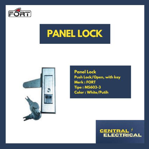 Jual FORT Panel Lock, Push Lock / Open (With Key), White/Putih merk ...