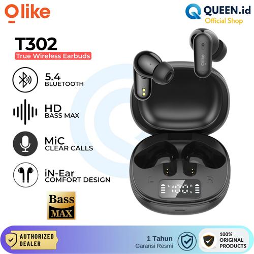 Jual Olike T302 TWS True Wireless Earbuds Headset Bluetooth 5.4 Bass Max Stereo Sound LED ...