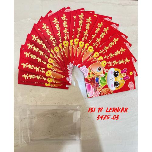 Jual Angpao Imlek Shio Ular 2025 / Ampao Isi 18 Lembar Kemasan Box Mika ...