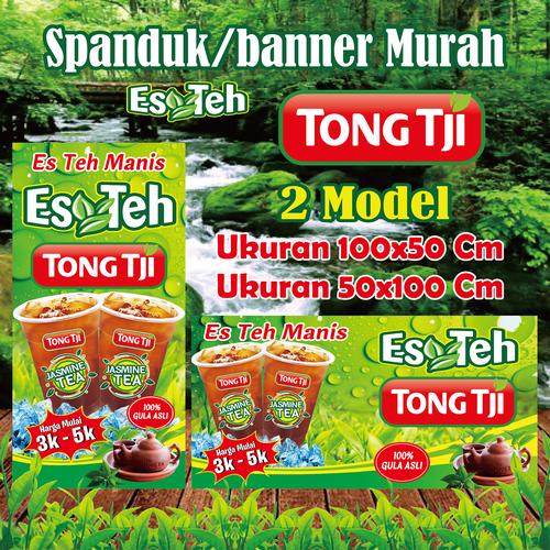 Jual Spanduk Banner Es Teh Manis dengan nama Tong Tji - 100 x 50 cm ...
