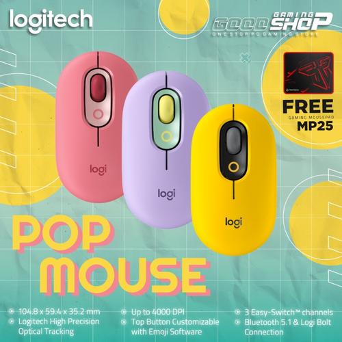Jual Logitech Pop Mouse with Customizable Emoji Wireless Bluetooth ...