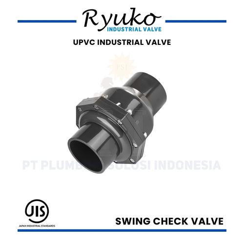 Jual Ryuko Swing Check Valve UPVC 4 Inch 110 mm / Tusen Klep 4 Inch 110 ...