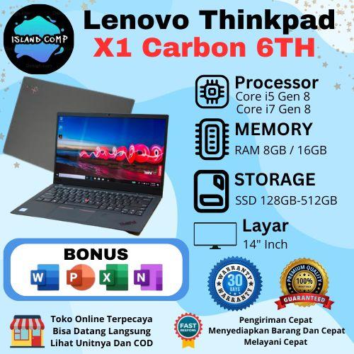 Jual Laptop Lenovo ThinkPad X1 Carbon 6TH Core i5 / i7 Gen 8 RAM 8GB ...