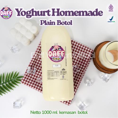 Jual YOGHURT PLAIN 1 LITER BOTOL | HOMEMADE BY DAFF YOGHURT | YOGURT ...