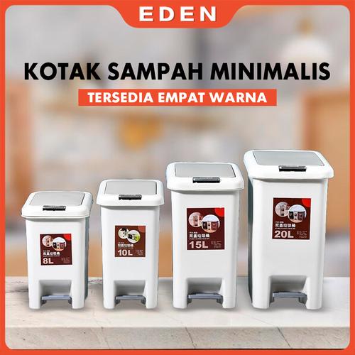 Jual Tempat Sampah Injak 8L /10L/15L/20L Tong Sampah Plastik Tertutup Trash Bin Kotak Sampah ...