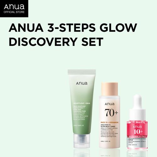 Jual ANUA 3-Steps Glow Travel Set (Quercetinol Cleansing Foam 25ml ...
