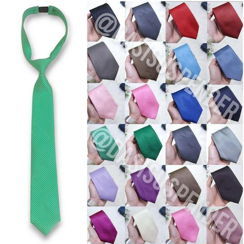 Jual Dasi Instan Dasi Pria Motif Garis 3inc 7cm Polyester Warna Lengkap ...