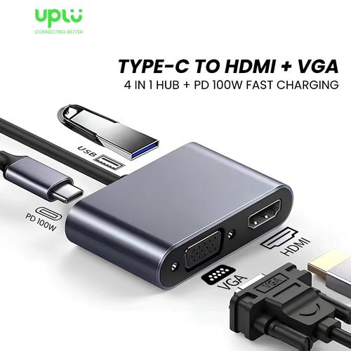 Promo UPLU 4 IN 1 Adapter USB Type C to HDMI 4K 30Hz High Data ...