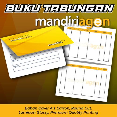 Jual BUKU TABUNGAN MANDIRI AGEN CUSTOM COVER TEBAL ART CARTON GLOSSY ...